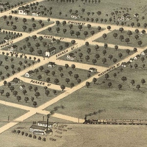 Boscobel Wisconsin - 1869 Birds Eye View - Reprint - Etsy