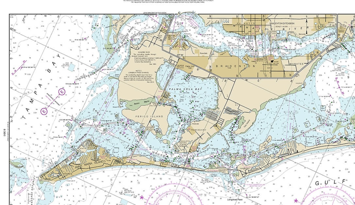 Charlotte Harbor Tampa Bay 2014 Map Nautical Chart Reprint | Etsy