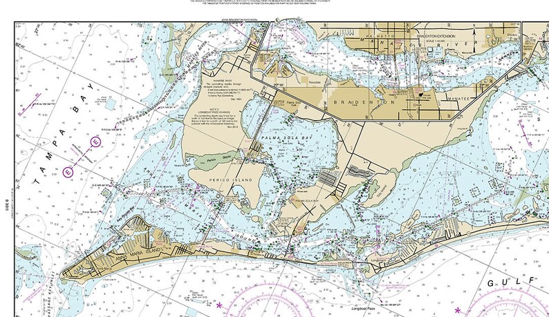 Charlotte Harbor Tampa Bay 2014 Map Nautical Chart Reprint - Etsy
