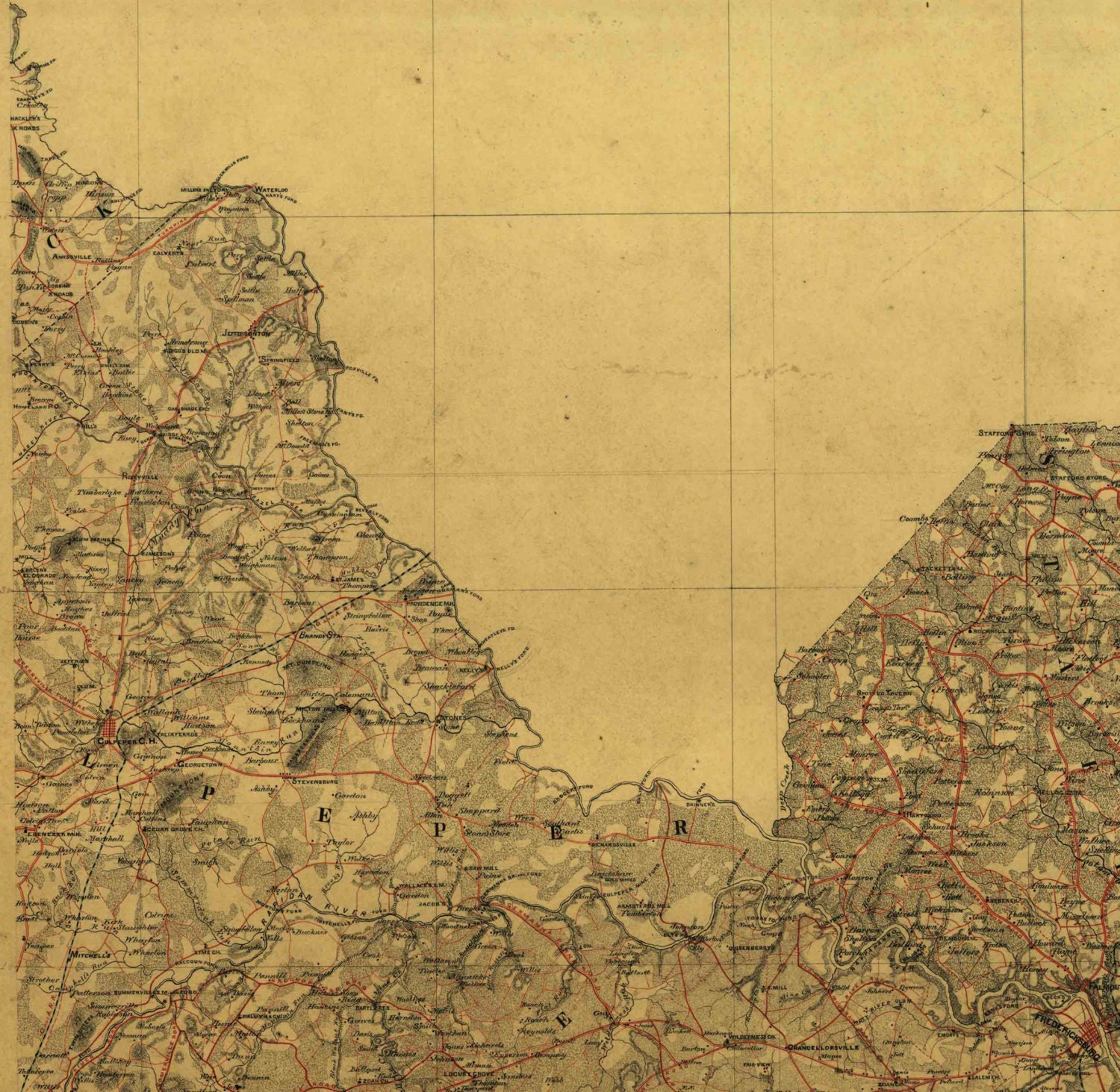 King George County Virginia 1864 Old Wall Map With | Etsy
