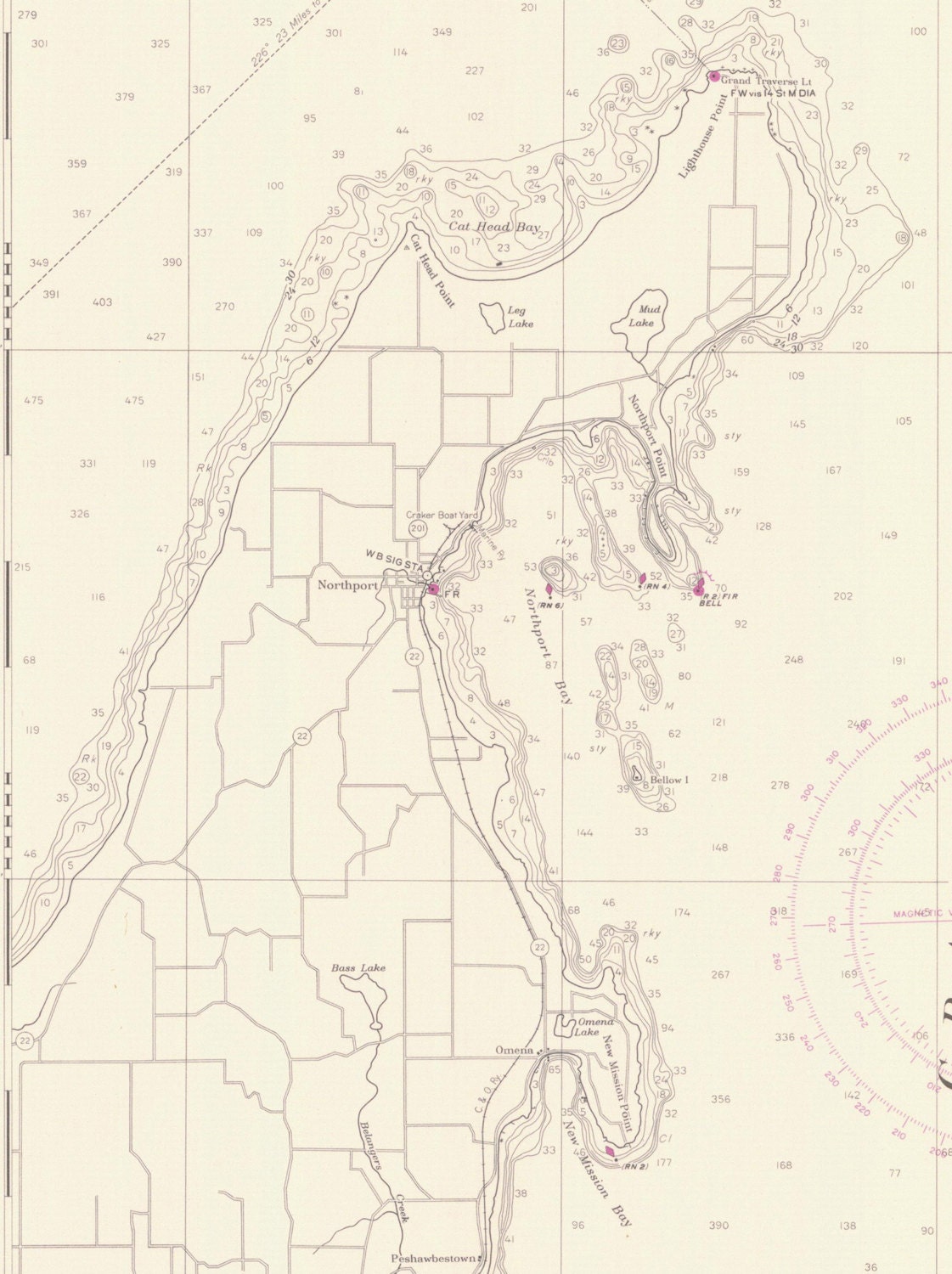 Grand Traverse Bay to Little Traverse Bay - 1966 Lake Michigan ...
