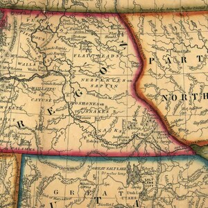 The United States of America 1851 Railroads Map - USA Map RR Reprint ...