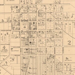 Barren County Kentucky 1877 - Wall Map With Homeowner Names - Reprint ...