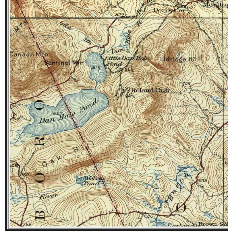 Ossipee Lake 1928 Old Topographic Map by USGS Custom - Etsy