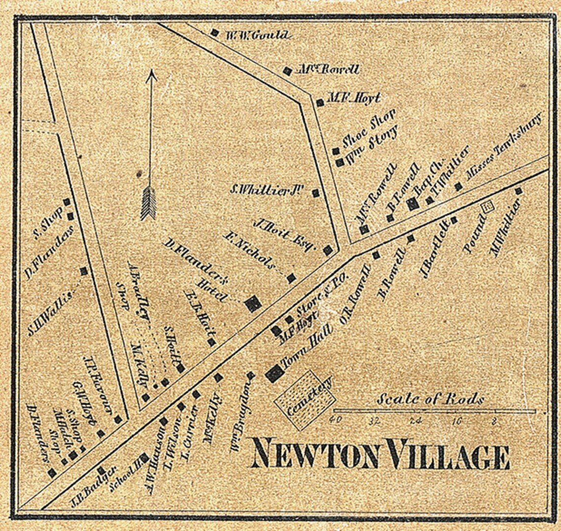 Rockingham County, New Hampshire 1857 - Old Wall Map Reprint With ...