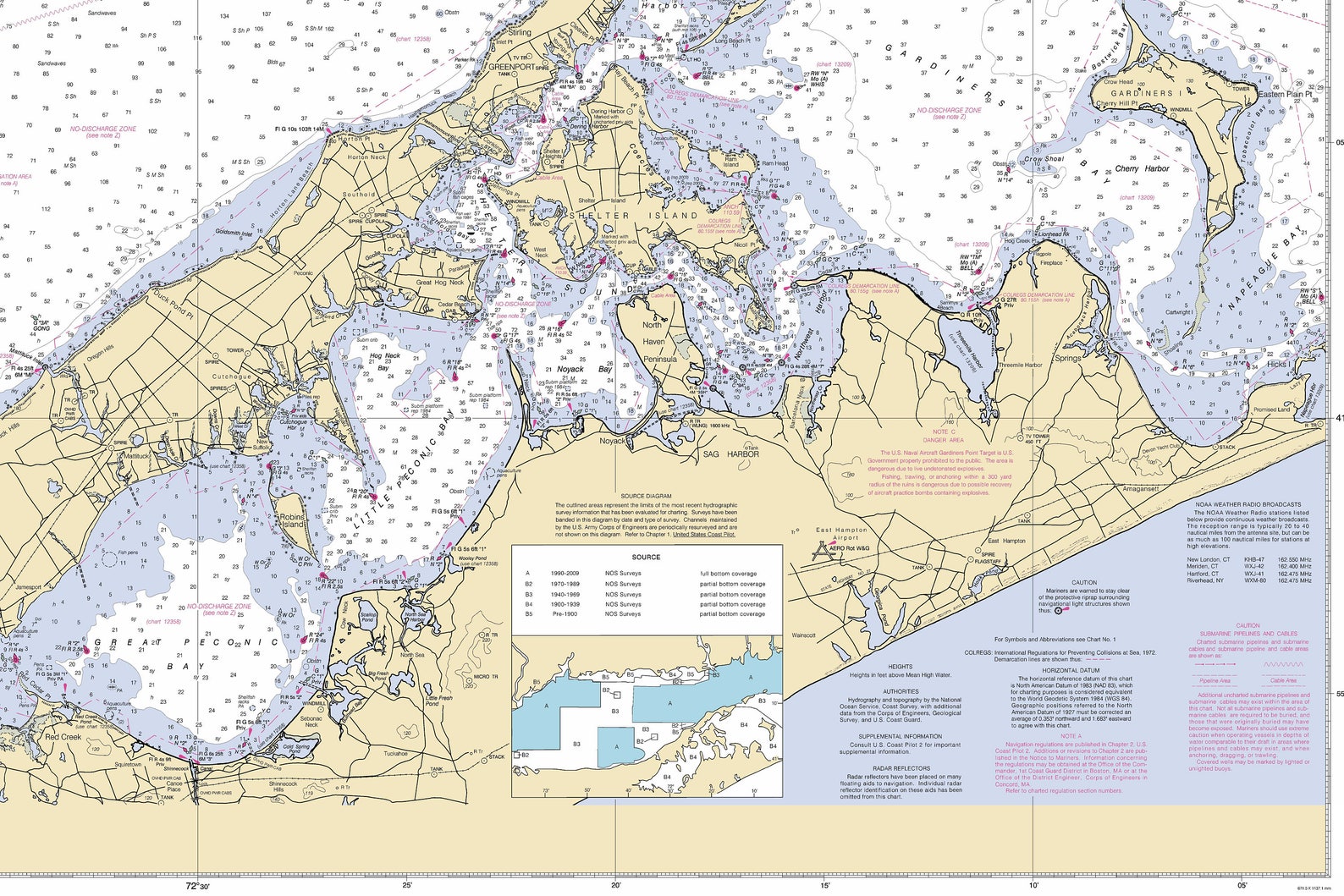 Long Island Sound Eastern Part 2014 Nautical Map | Etsy
