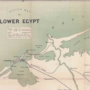1882 Map Egypt "lower Egypt" Military Cairo Reprint - Etsy