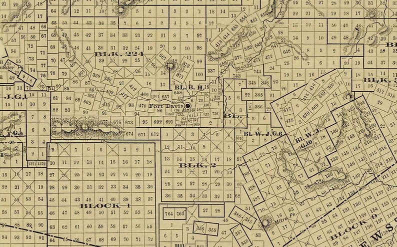 Jeff Davis County Texas 1888 Old Wall Map Reprint With - Etsy