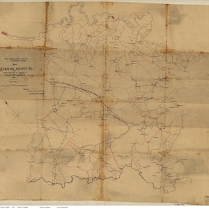 Caroline County Virginia 1862 Old Wall Map With Homeowner Names Reprint ...