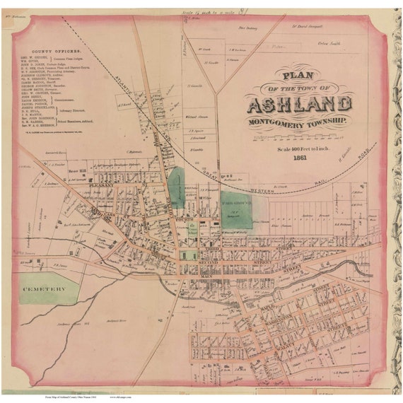 Ashland County Township Map