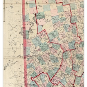 Oxford County Maine 1862 - Old Map Custom Print - Old Roads - House ...