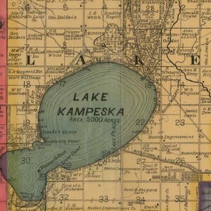 Codington County South Dakota 1898 - Old Wall Map With Landowner Names ...
