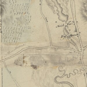 Malden 1830 Town Plan - Old Roads Map Reprint RESTORED Massachusetts ...