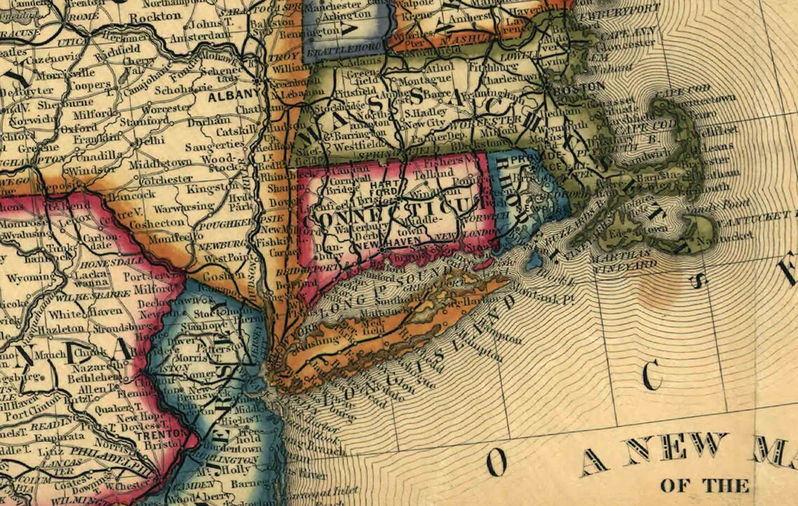 The United States of America 1851 Railroads Map USA Map RR - Etsy