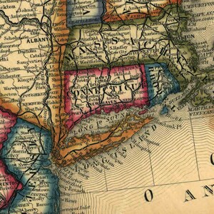 The United States of America 1851 Railroads Map - USA Map RR Reprint ...