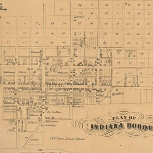 Indiana County Pennsylvania 1856 - Old Wall Map With Homeowner Names ...