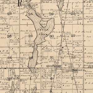 Martin County Minnesota 1901 - Old Wall Map Reprint With Homeowner ...