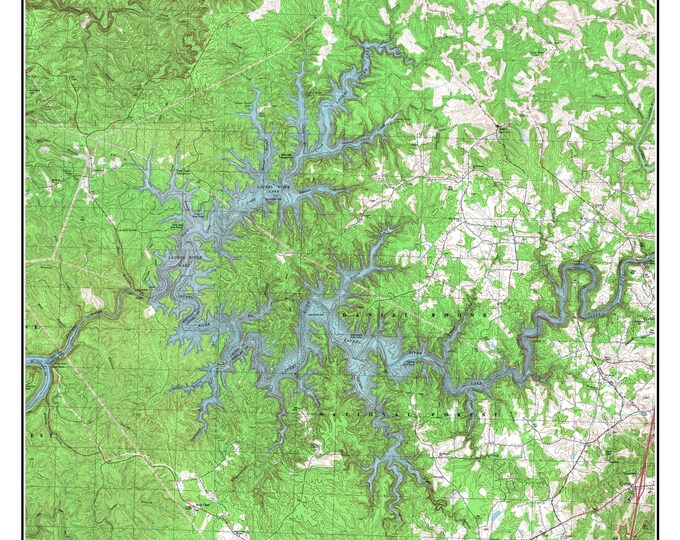 Laurel River Lake 1979 Old Map Topo Custom Composite USGS - Etsy