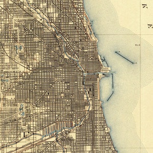 Chicago - Ca. 1901 - USGS Old Topographic Map Custom Composite Illinois ...