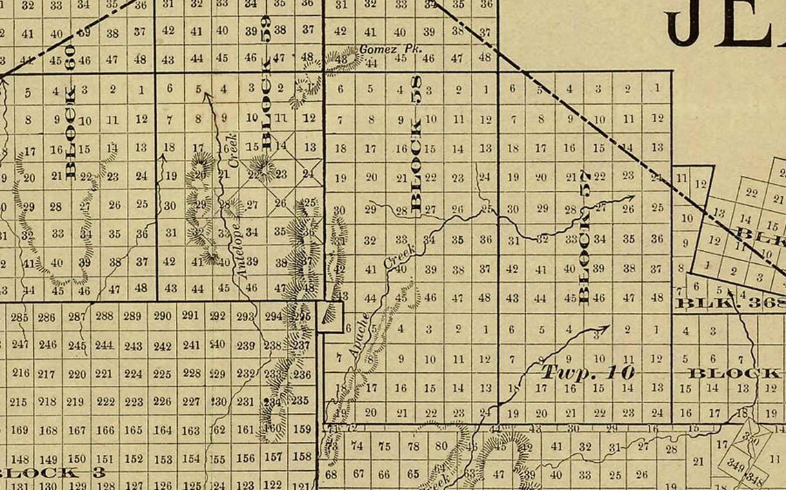 Jeff Davis County Texas 1888 Old Wall Map Reprint With - Etsy