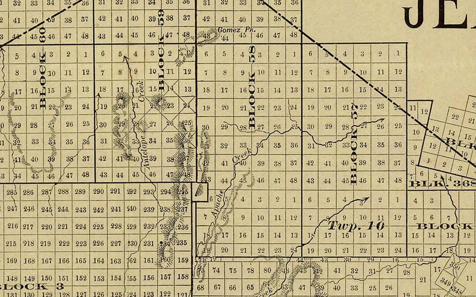 Jeff Davis County Texas 1888 Old Wall Map Reprint With - Etsy