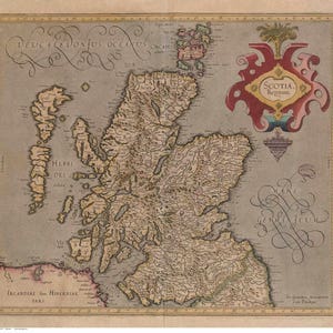 Scotland 1628 Old Map - Mercator - Reprint - Etsy