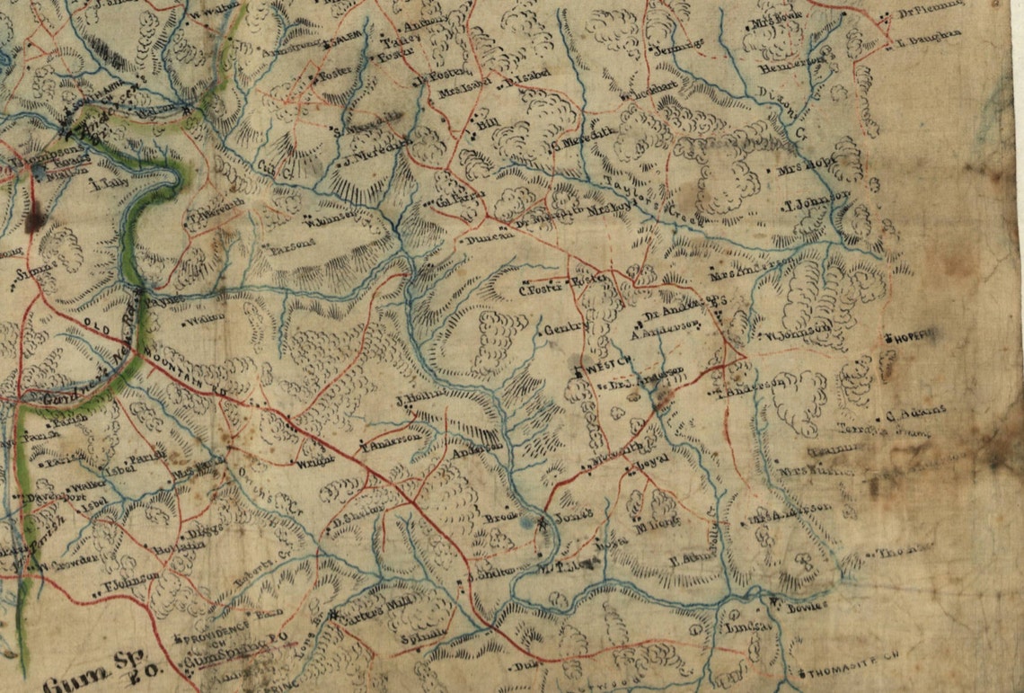 Louisa County Virginia 1860x Old Wall Map With Homeowner Names | Etsy