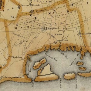Queens and Kings County 1829 - Staten Island Long Island Map New York ...