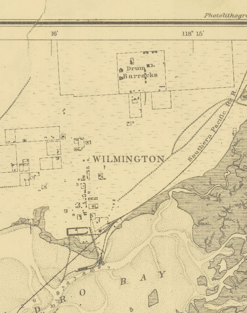 San Pedro Harbor 1883 Nautical Map Port of Los Angeles PC - Etsy