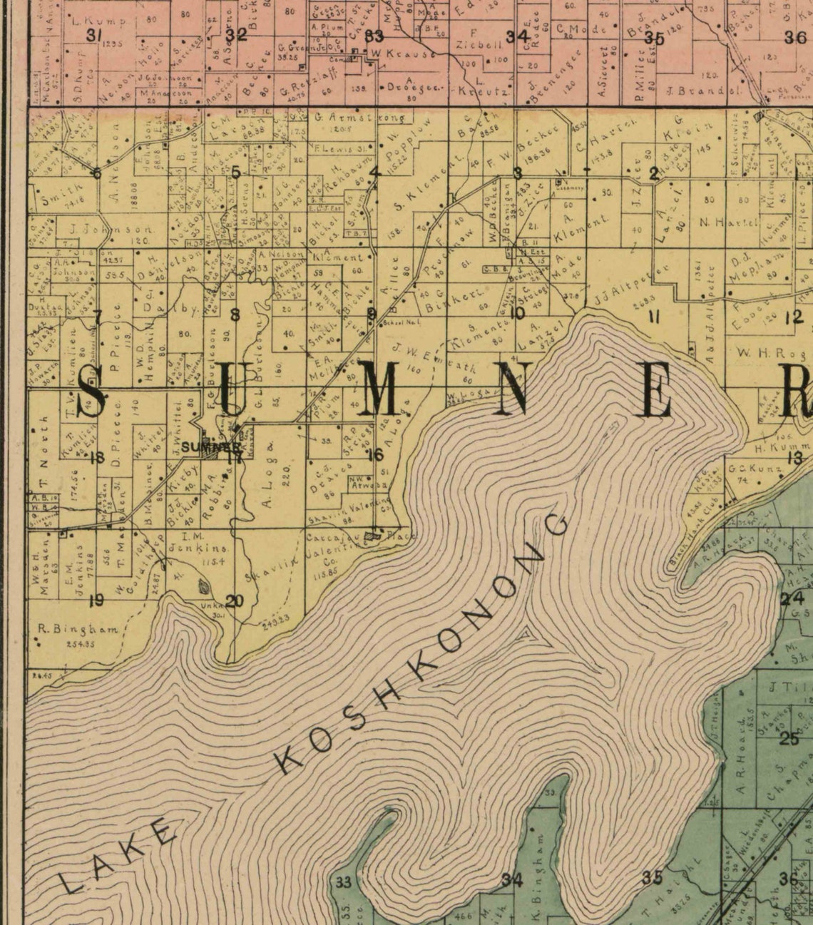 Jefferson County Wisconsin 1900 Old Wall Map Reprint With - Etsy
