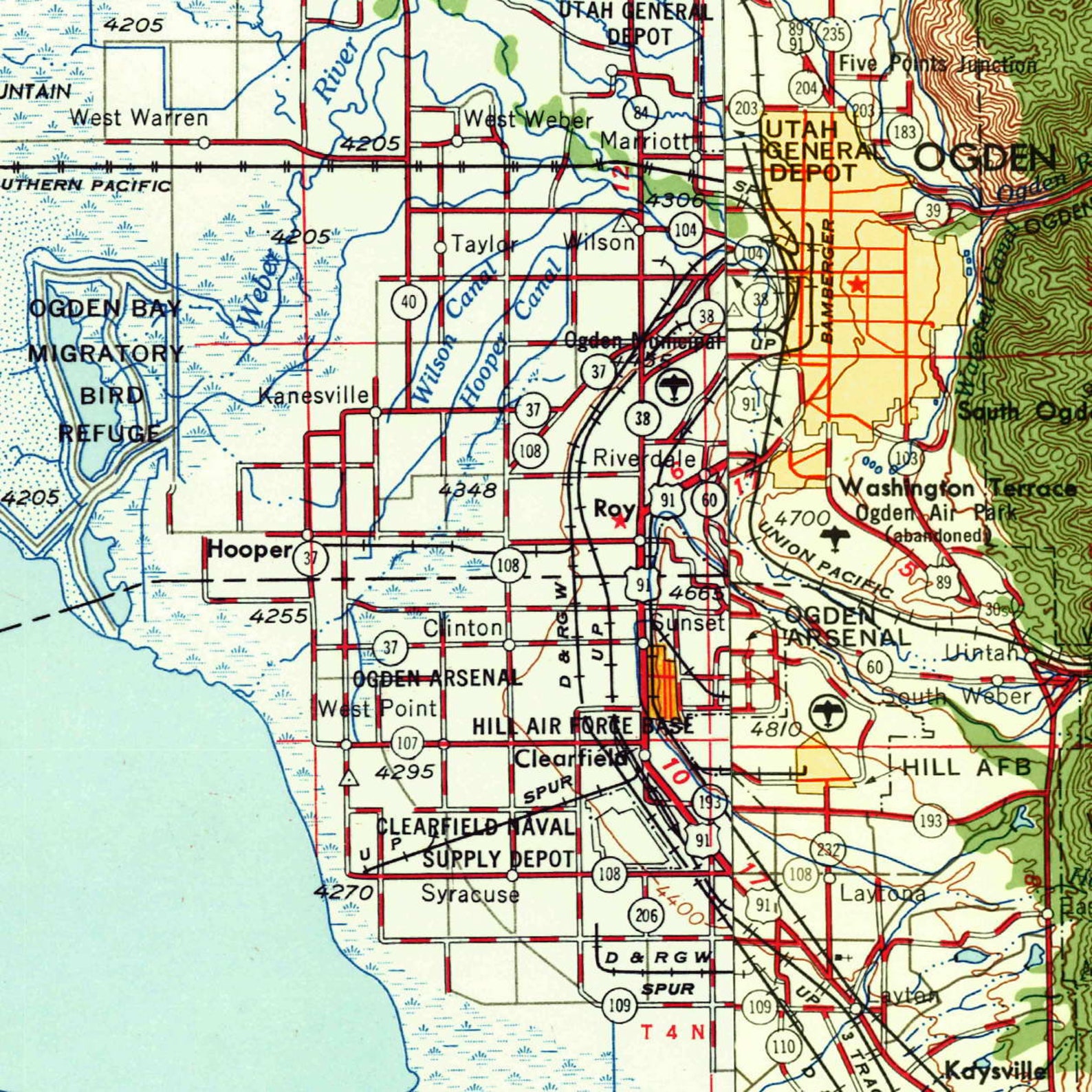 Great Salt Lake - Ca. 1958 - USGS Old Topographic Map Custom Composite ...