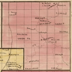 Webster County Missouri 1877 - Old Wall Map With Homeowner Names ...