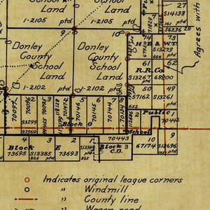 Hockley County, Texas - 1914 - Old Wall Map Reprint With Lot Lines ...