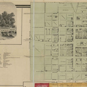 Mercer County 1860 Pennsylvania - Wall Map With Homeowner Names ...