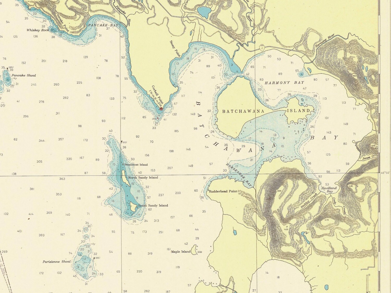 St Mary's River to Au Sable Point, Mich. & to Montreal Shoal, Ontario ...