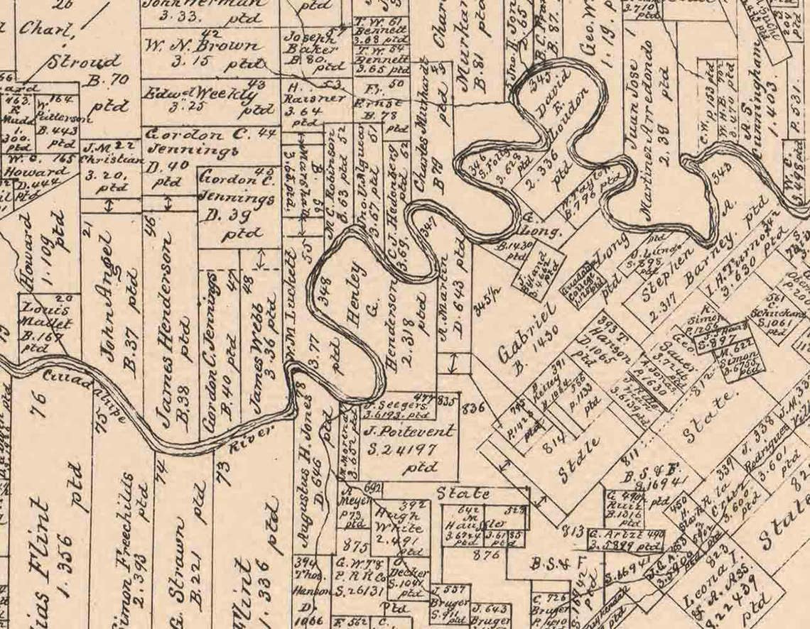 Comal County, Texas - 1879 - Old Wall Map Reprint With Land Owners ...