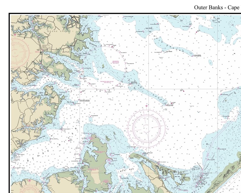 Outer Banks Cape Lookout to Cape Hatteras 2015 Nautical Map - Etsy