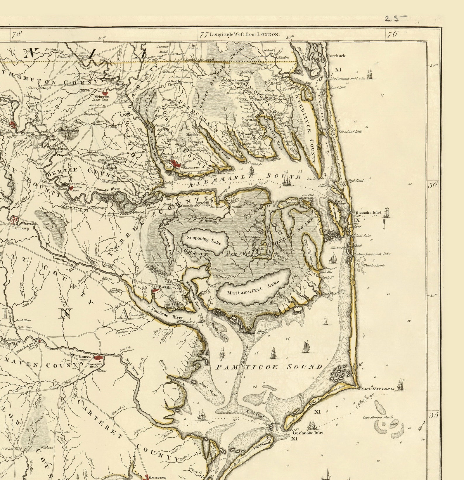 North & South Carolina 1775 State Map Henry Mouzon Reprint | Etsy