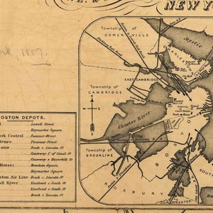 The United States of America 1857 Railroads Map - USA Map RR Reprint ...
