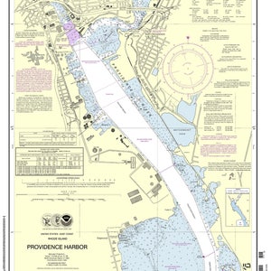 Providence Harbor RI - 2013 Nautical Map by the USCGS - Reprint Harbors ...