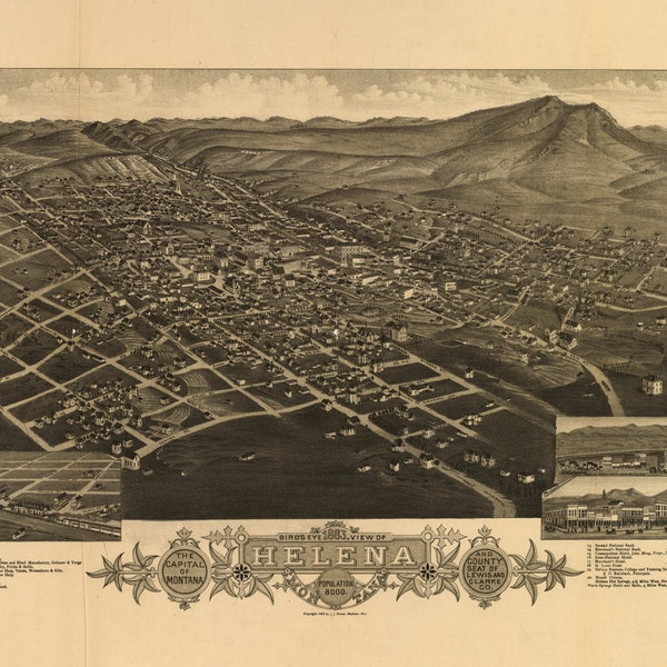 Helena Aerial View Etsy