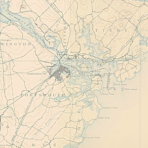 New Hampshire Seacoast 1894 USGS Old Topo Map - Custom Composite ...
