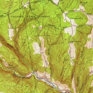 Colrain Ca. 1945 Old Topo Map Custom USGS Reprint Massachusetts FRCO - Etsy
