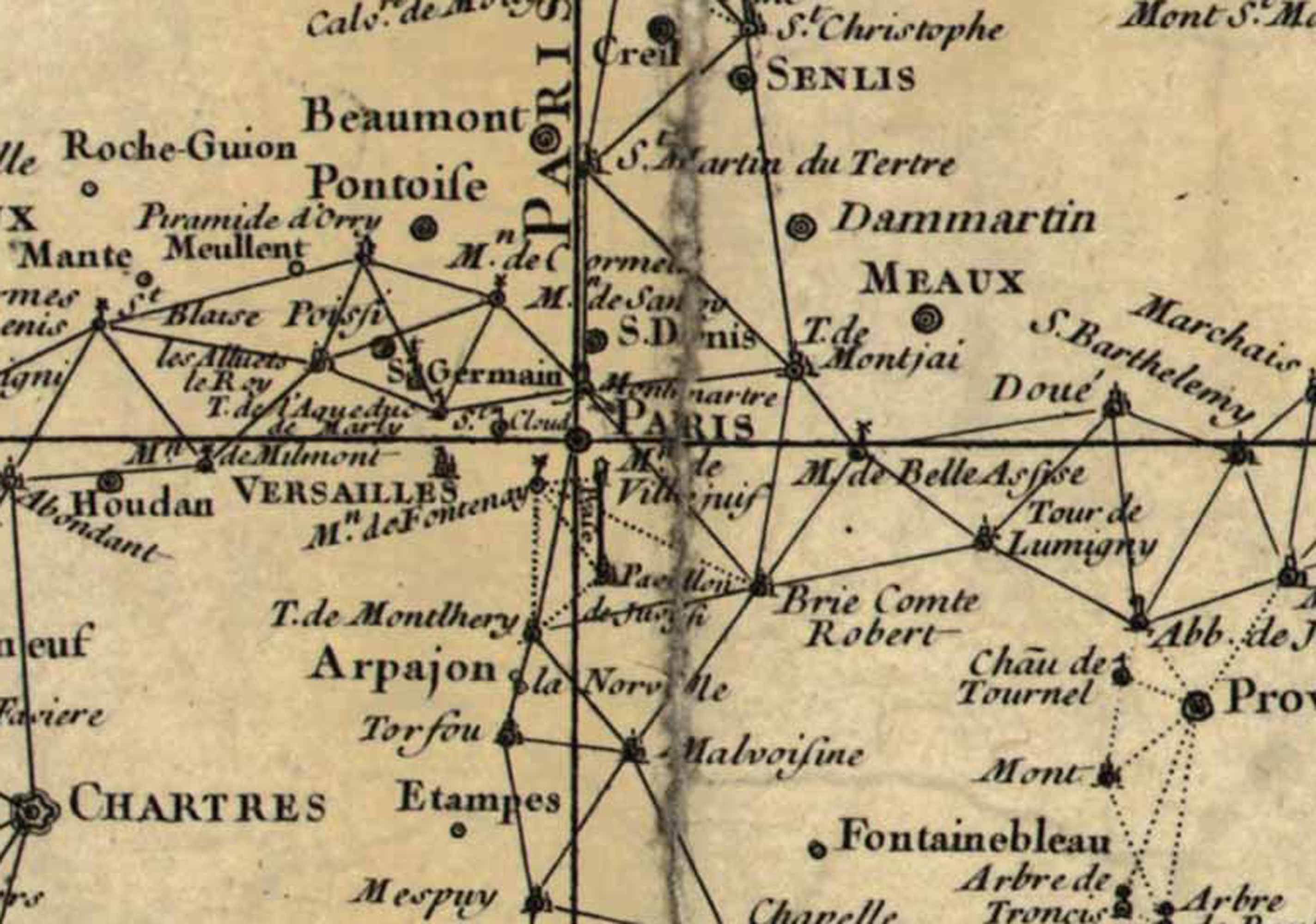 France 1744 Triangulations for Accurate Mapping Map Only - Etsy UK