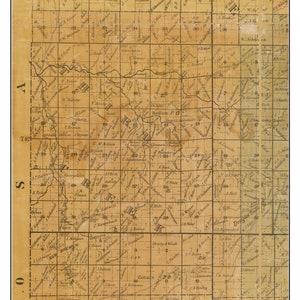 Third Creek 1875 Old Town Map With Homeowner Names Missouri Gasconade ...