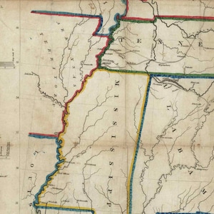 The United States of America 1834 Railroads Map - USA Map RR Reprint ...