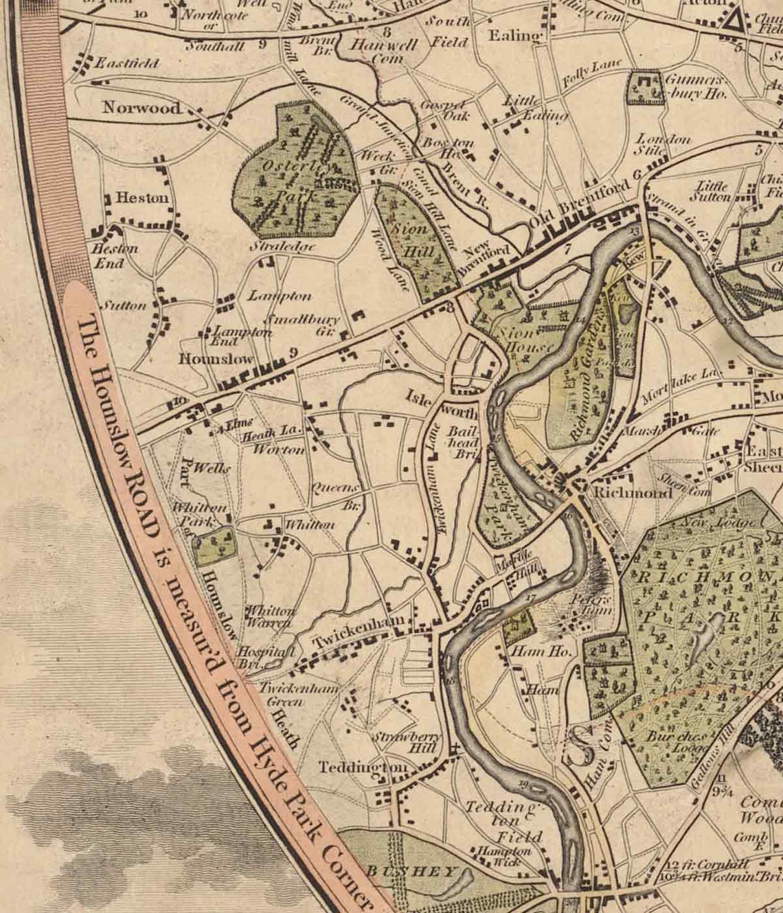 London England Environs Circa 1800 Old Map Reprint - Etsy UK