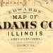 Adams County Illinois 1889- Old Wall Map Reprint With Homeowner Names ...