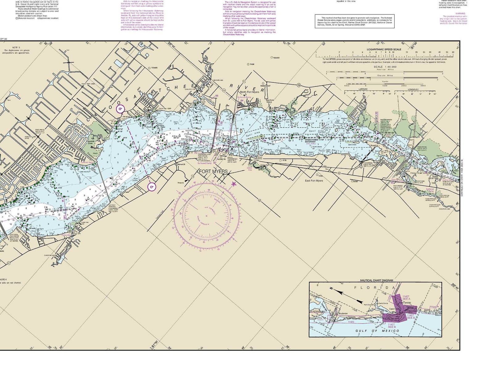 Fort Myers Charlotte Harbor Wiggins Pass - 2014 Map - Nautical Chart ...