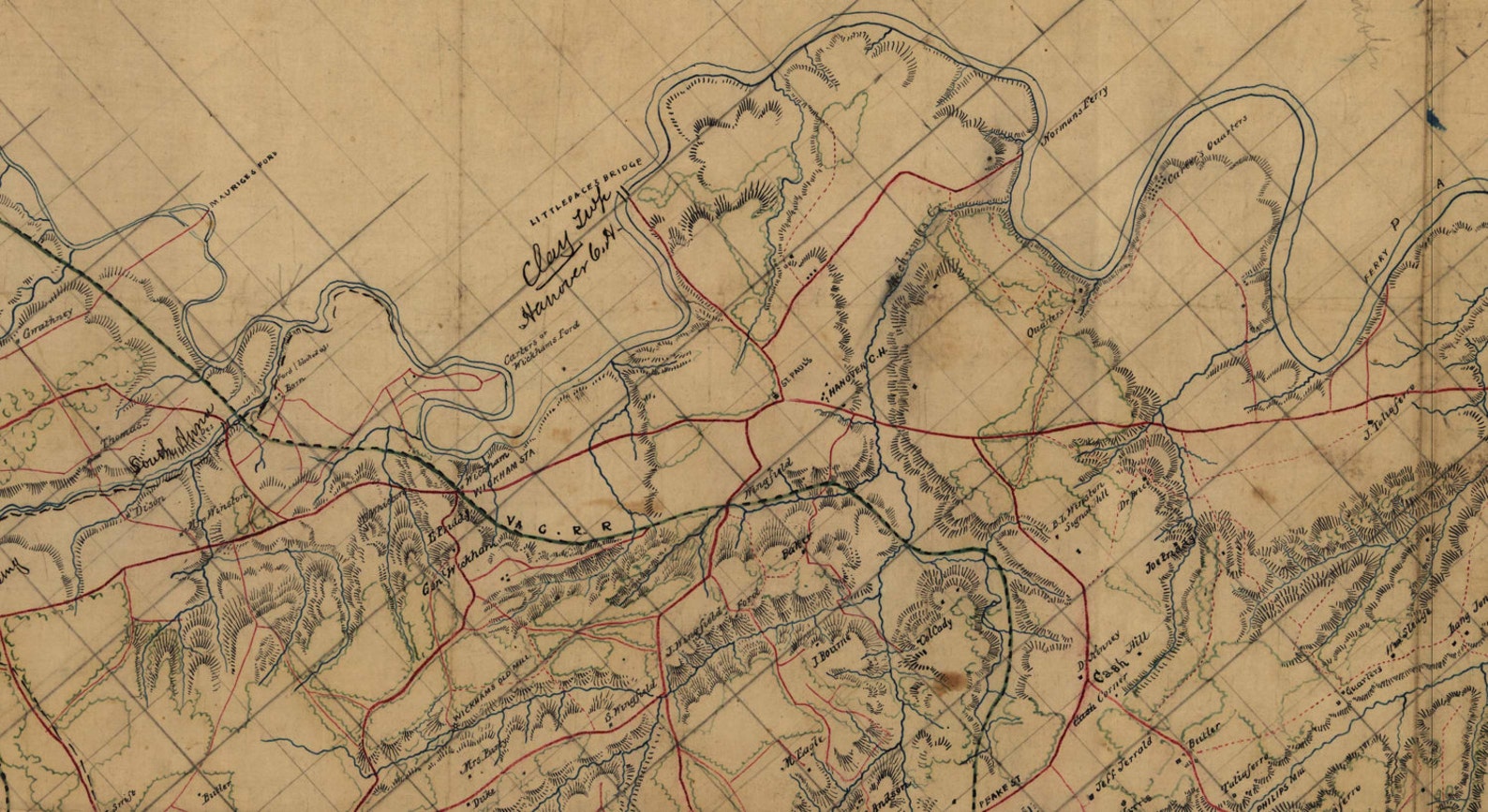 Hanover County Virginia 1860 Old Wall Map With Homeowner Names - Etsy